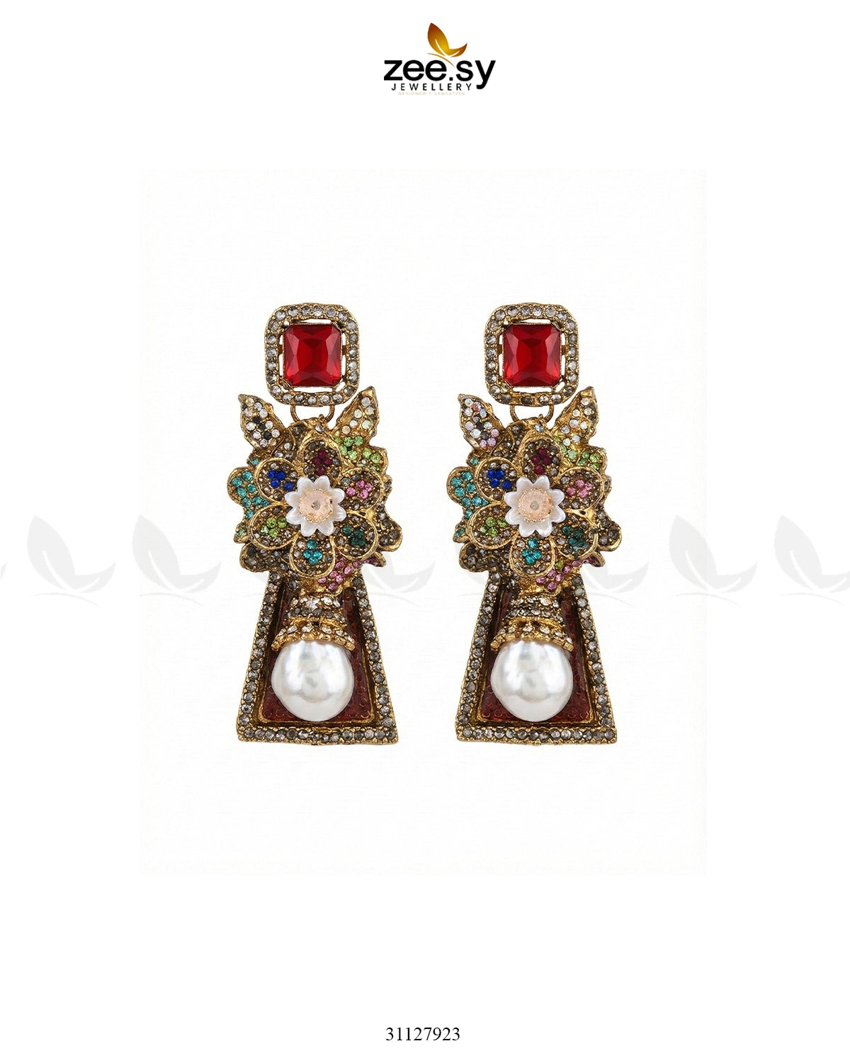 Ruby Palace Baroque Pearl Earrings - Zeesy.pk