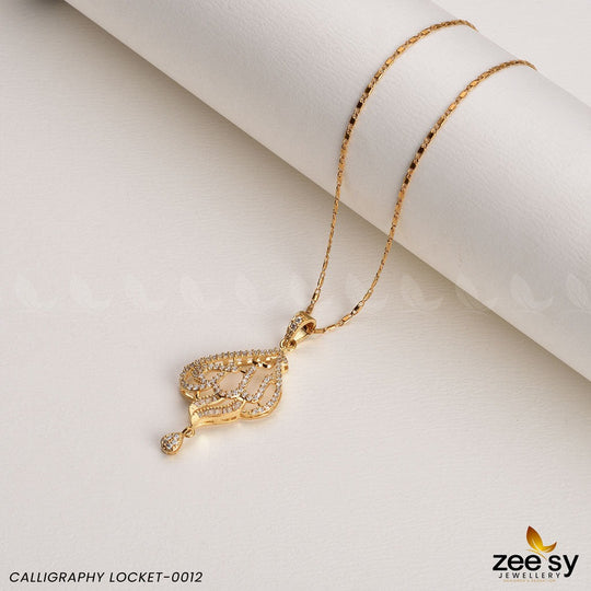 Pendant Necklace | Allah name Locket with Chain | Karachi all Pakistan ...